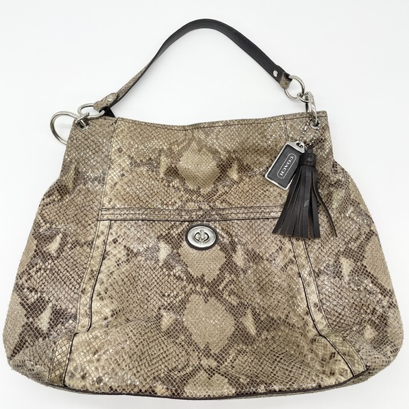 Coach | Bags | Coach Park Python Hobo Shoulder Bag F24383 Quiet Luxury ...